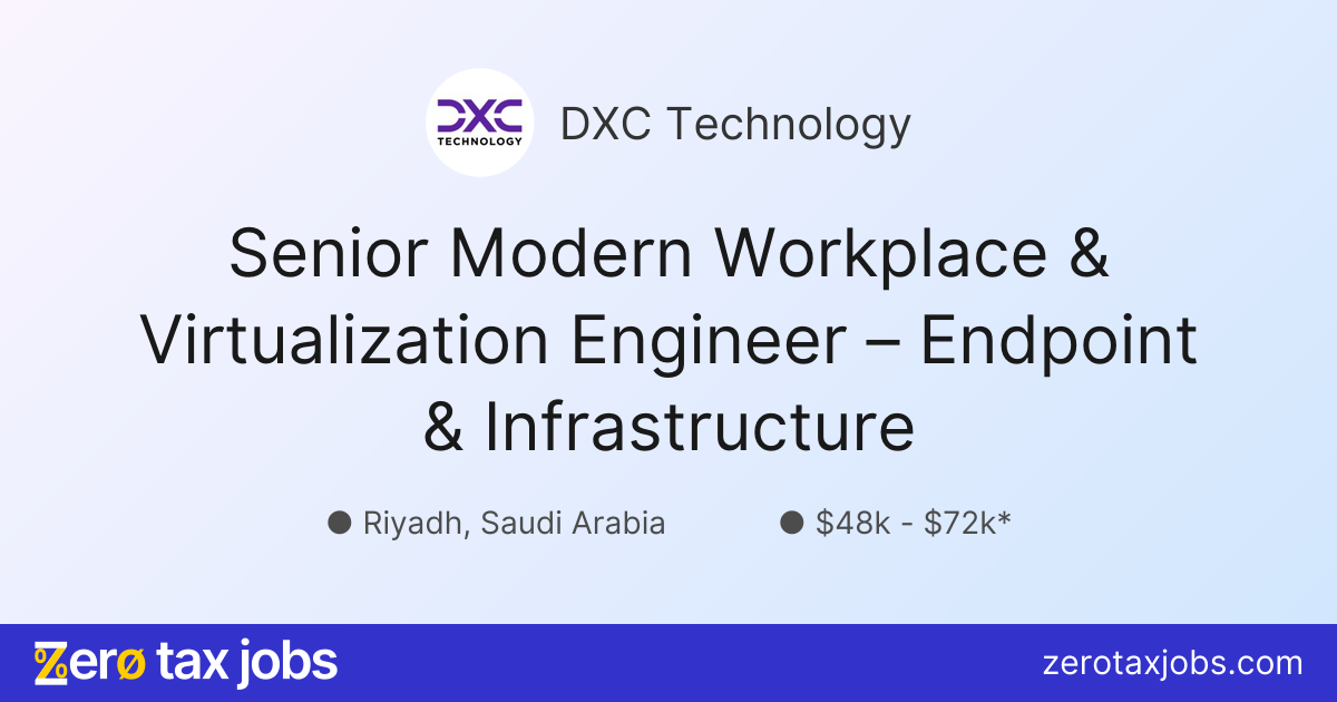 Senior Modern Workplace & Virtualization Engineer – Endpoint ...