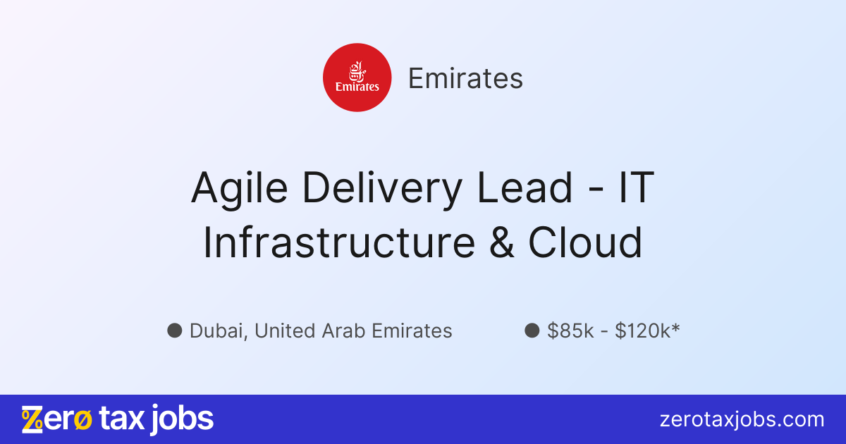 Agile Delivery Lead - IT Infrastructure & Cloud at Emirates