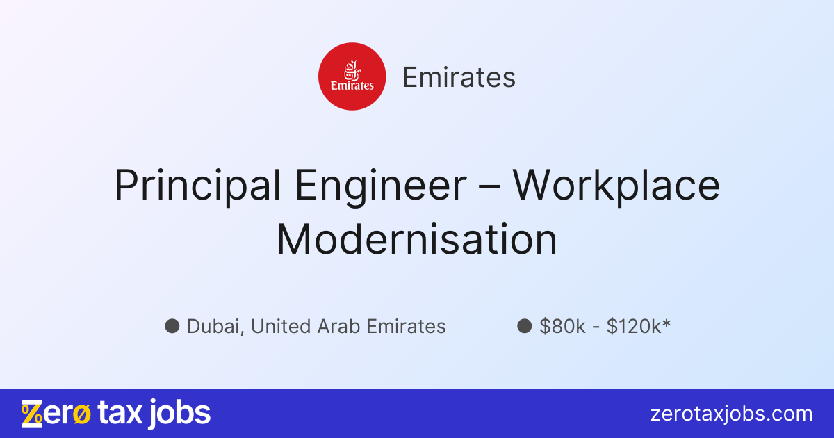 Principal Engineer – Workplace Modernisation at Emirates