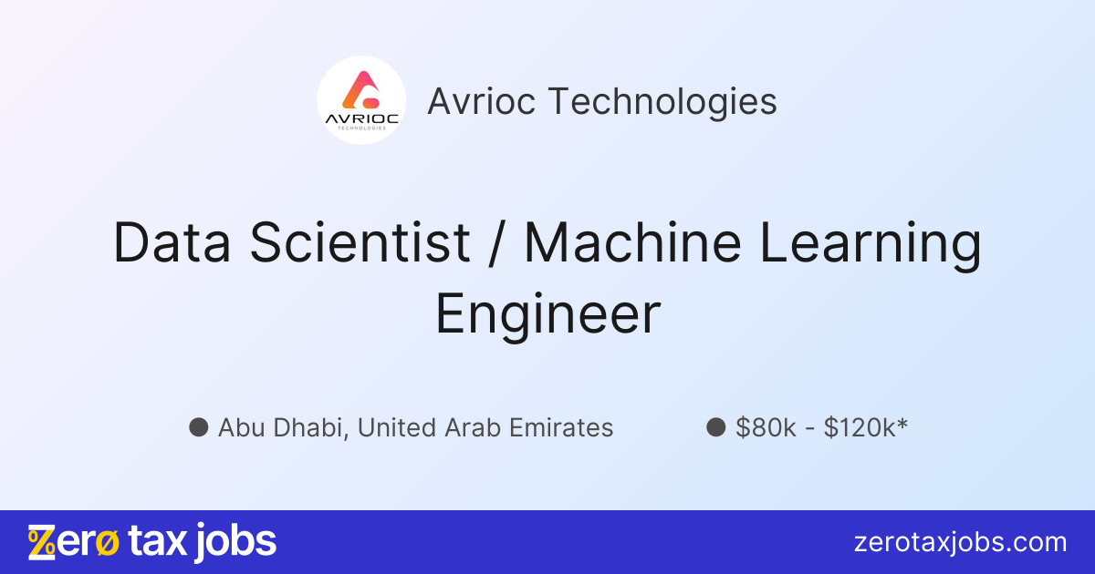 Data Scientist / Machine Learning Engineer at Avrioc Technologies