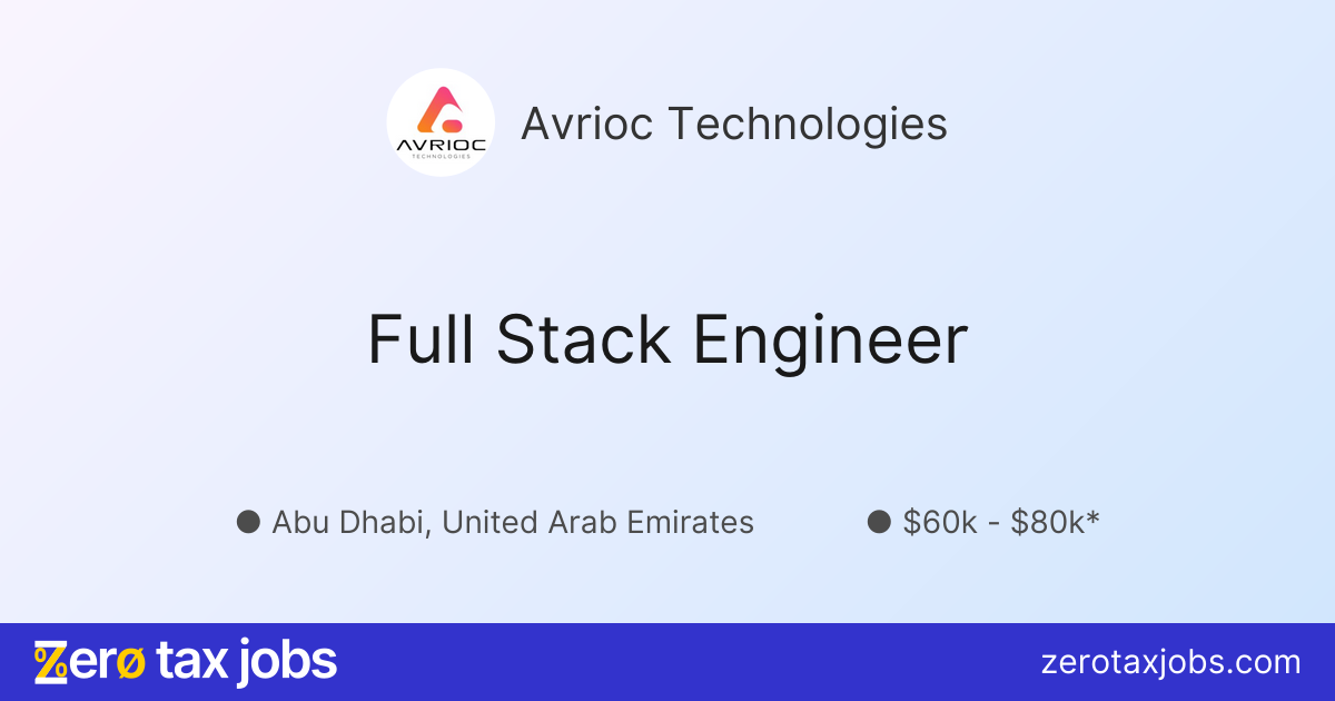 Full Stack Engineer at Avrioc Technologies