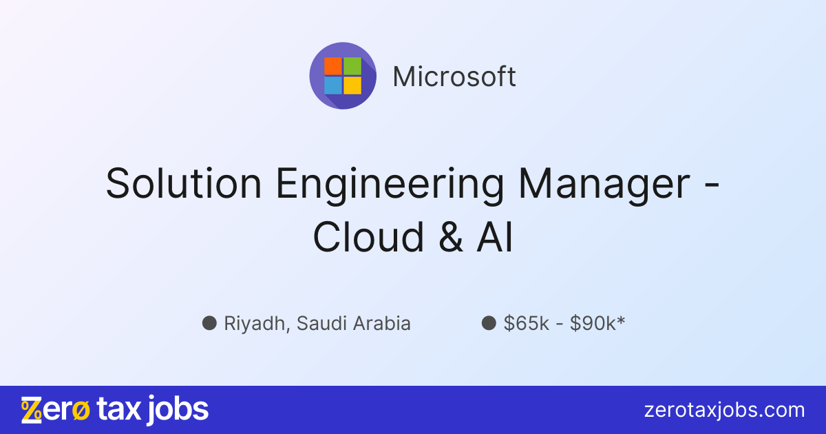 Solution Engineering Manager - Cloud & AI at Microsoft