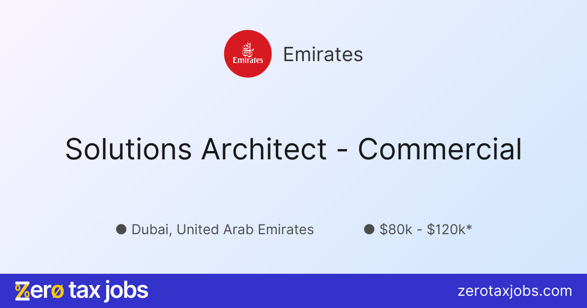 Solutions Architect - Commercial at Emirates