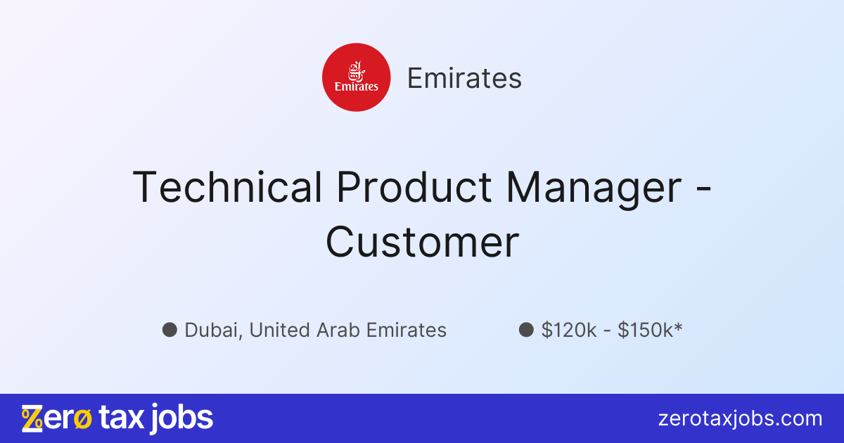 Technical Product Manager - Customer at Emirates