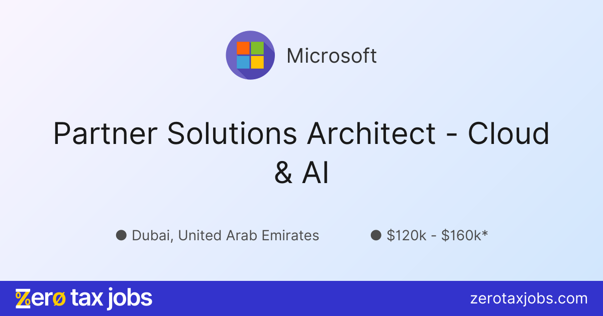 Partner Solutions Architect - Cloud & AI at Microsoft