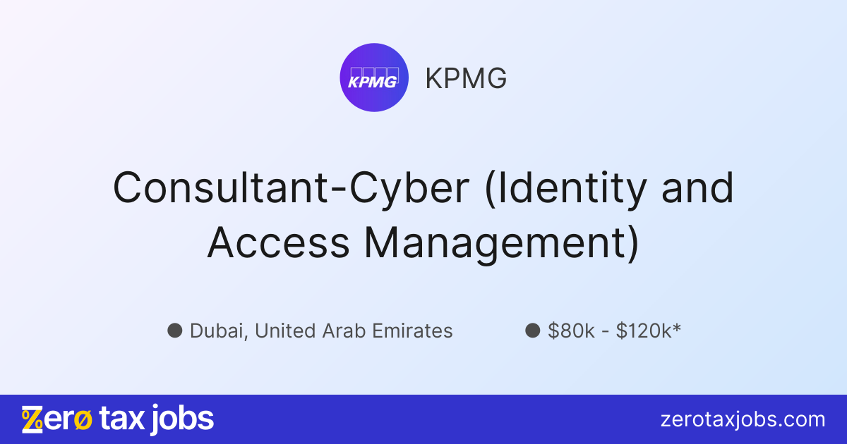 Consultant-Cyber (Identity and Access Management) at KPMG