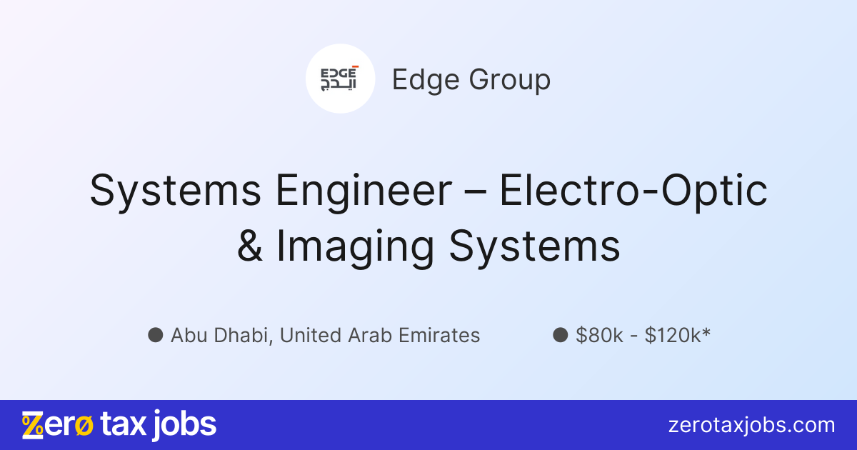 Systems Engineer – Electro-Optic & Imaging Systems at Edge Group