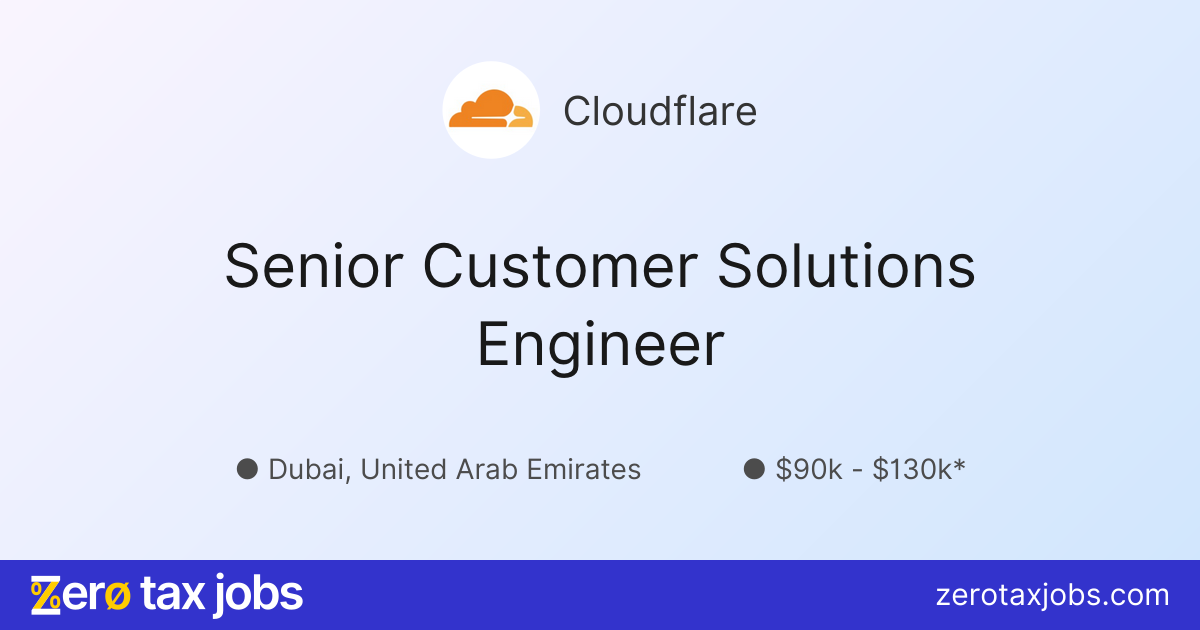 Senior Customer Solutions Engineer at Cloudflare