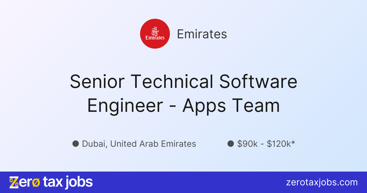 Senior Technical Software Engineer - Apps Team at Emirates