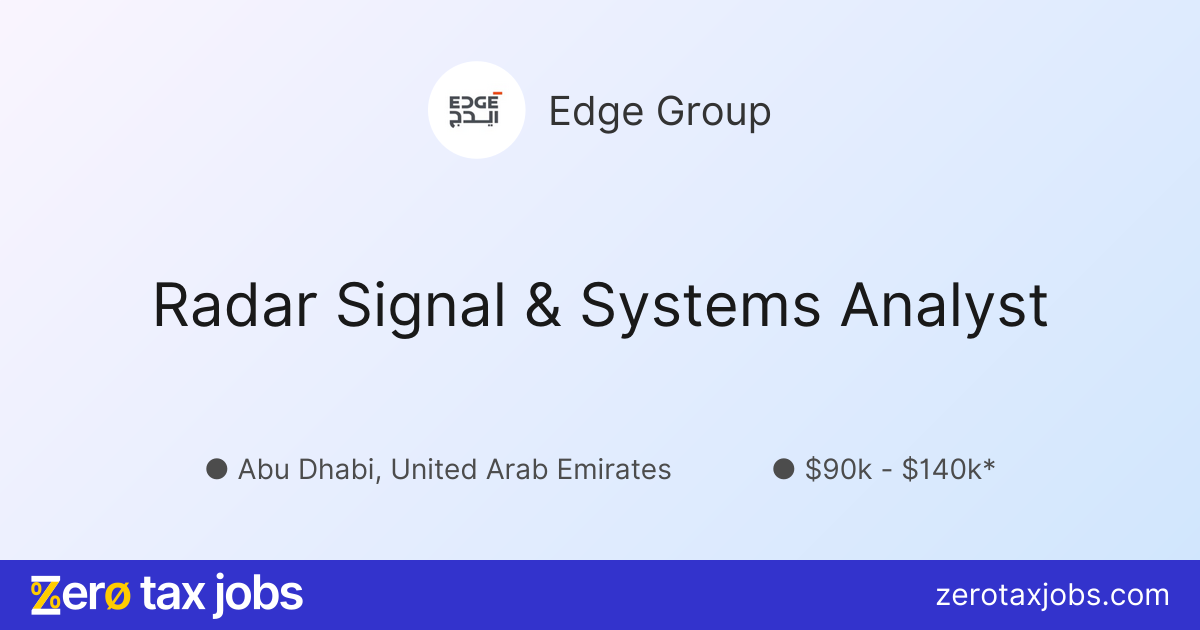 Radar Signal & Systems Analyst at Edge Group