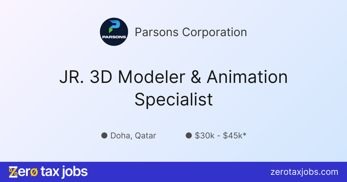 JR. 3D Modeler & Animation Specialist at Parsons Corporation