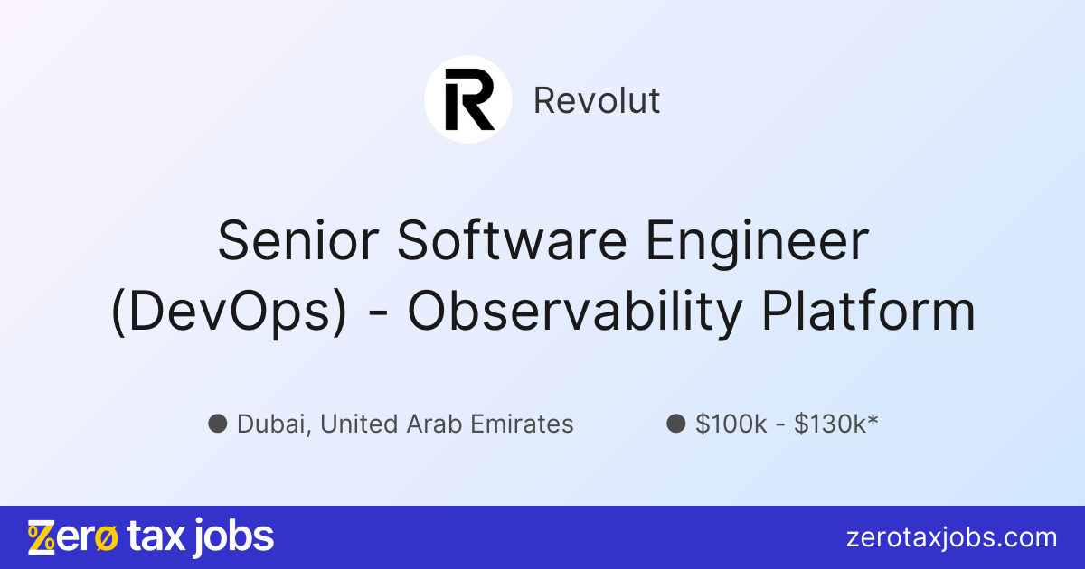 Senior Software Engineer (DevOps) - Observability Platform at Revolut