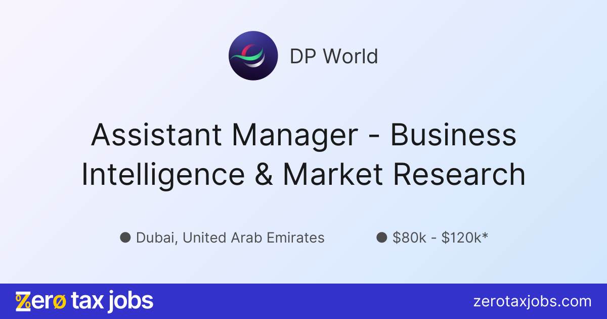 Assistant Manager - Business Intelligence & Market Research at DP World