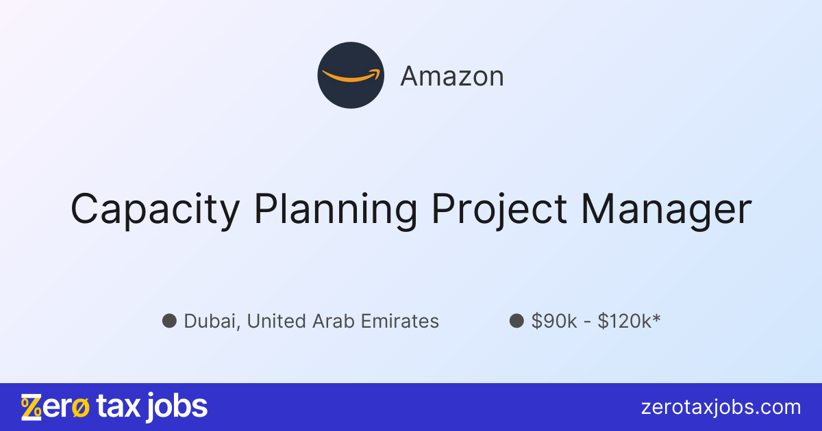 Capacity Planning Project Manager at Amazon