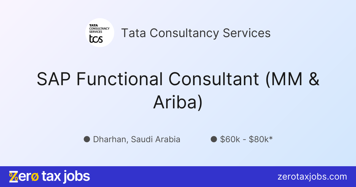 SAP Functional Consultant (MM & Ariba) at Tata Consultancy Services