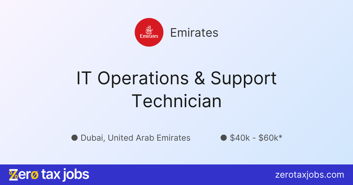 IT Operations & Support Technician at Emirates