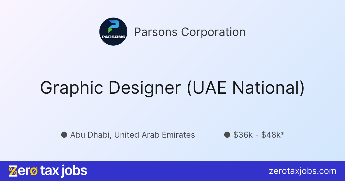 Graphic Designer (UAE National) at Parsons Corporation