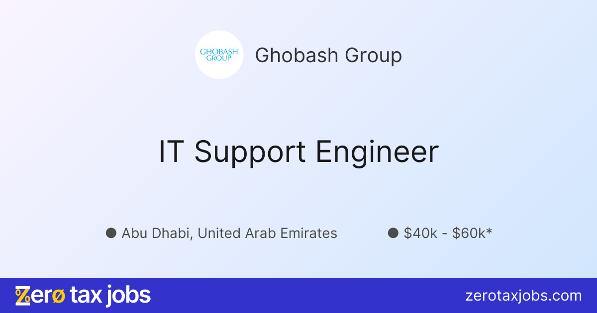 IT Support Engineer at Ghobash Group