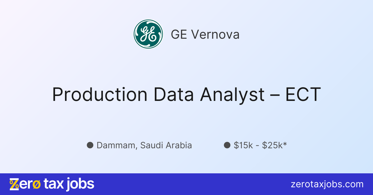 Production Data Analyst – ECT at GE Vernova