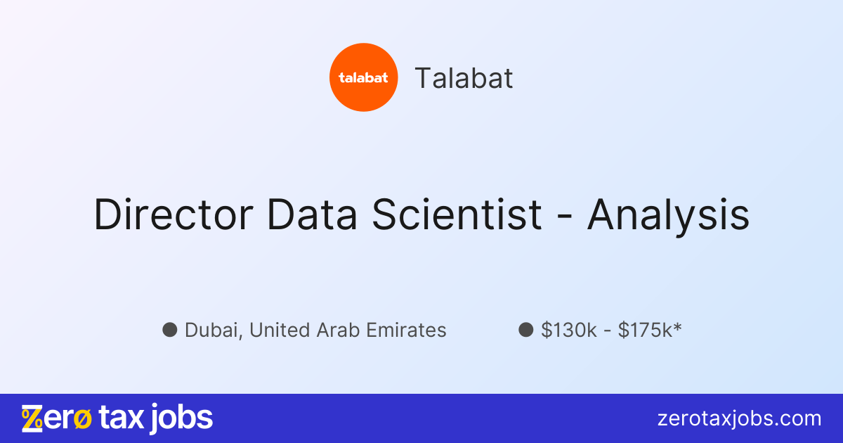 Director Data Scientist - Analysis at Talabat