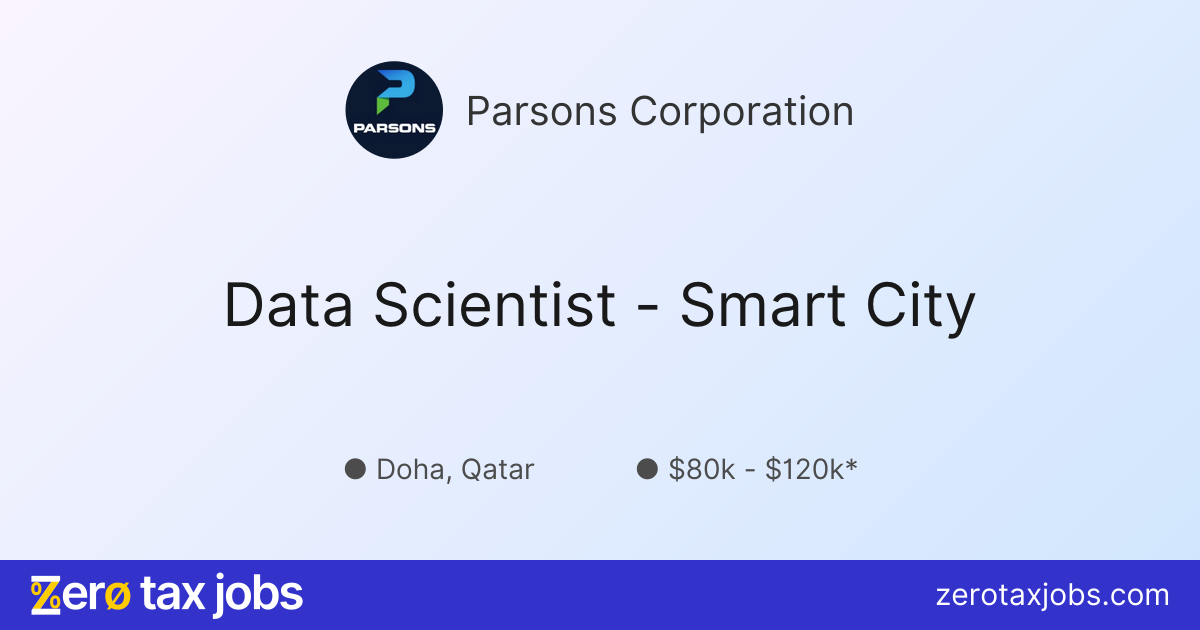 Data Scientist - Smart City at Parsons Corporation