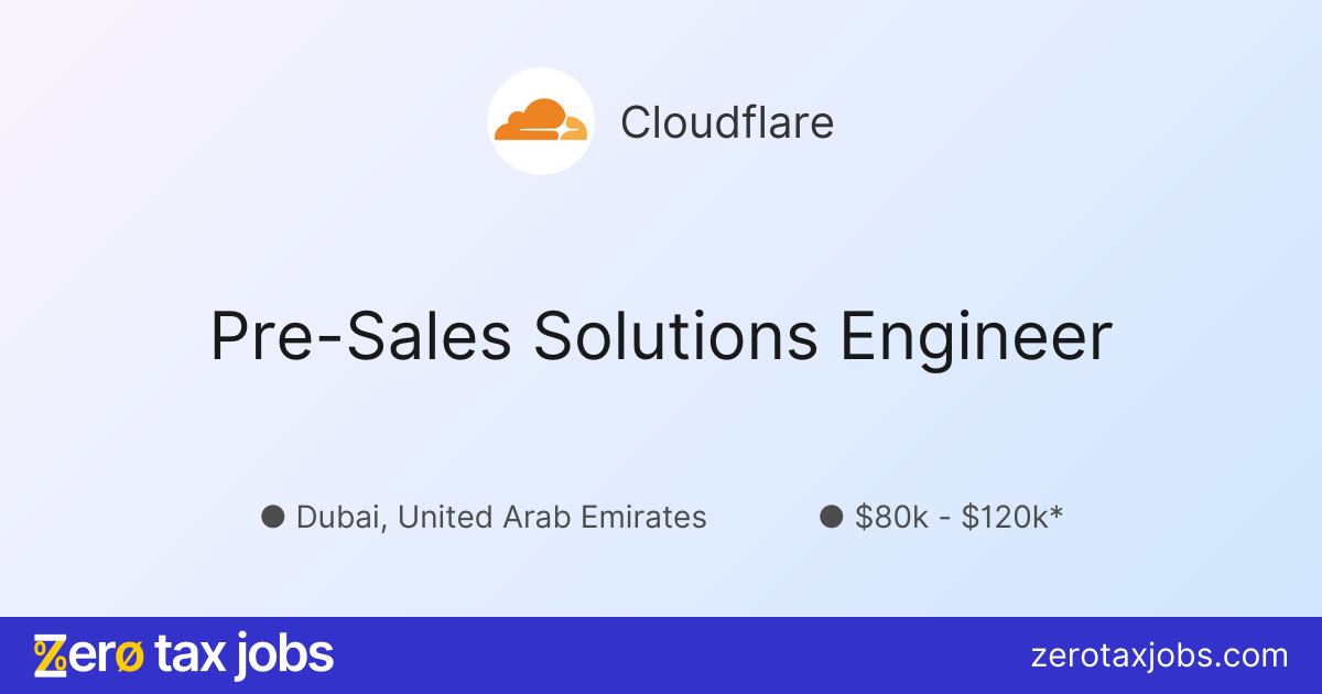 Pre-Sales Solutions Engineer at Cloudflare
