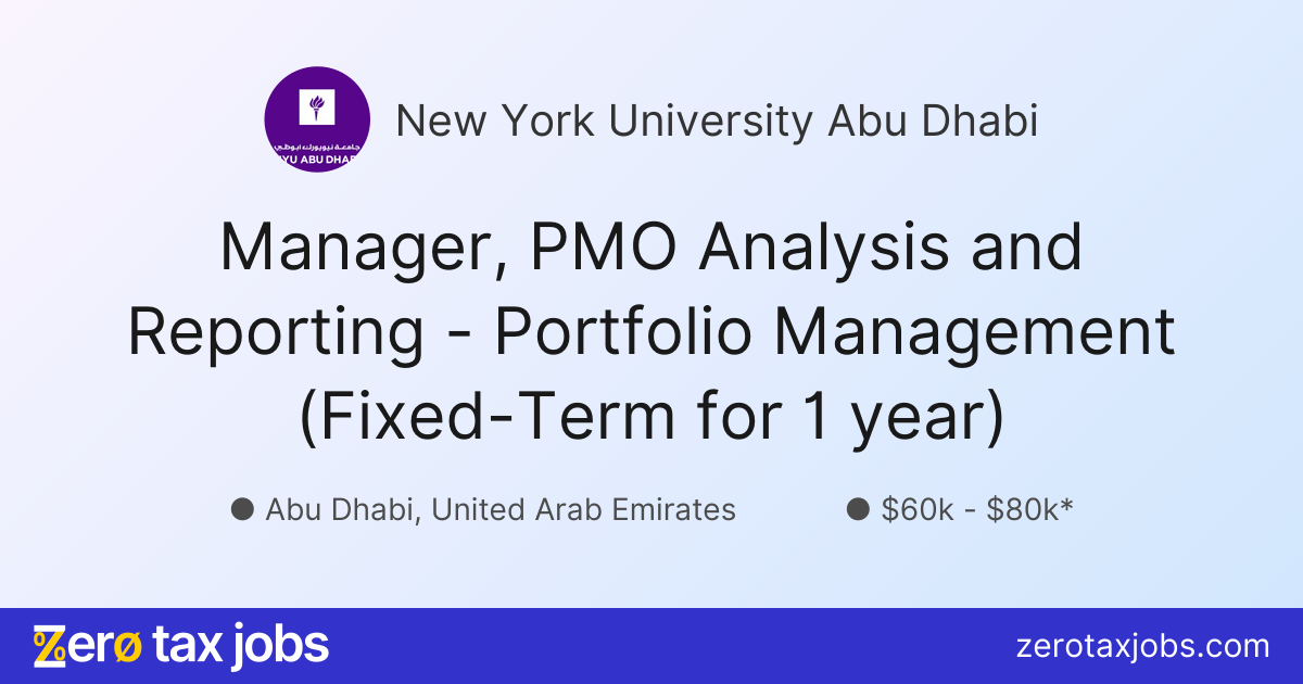 Manager, PMO Analysis and Reporting - Portfolio Management (Fixed-Term ...