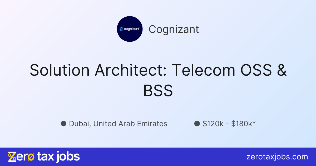 Solution Architect: Telecom OSS & BSS at Cognizant