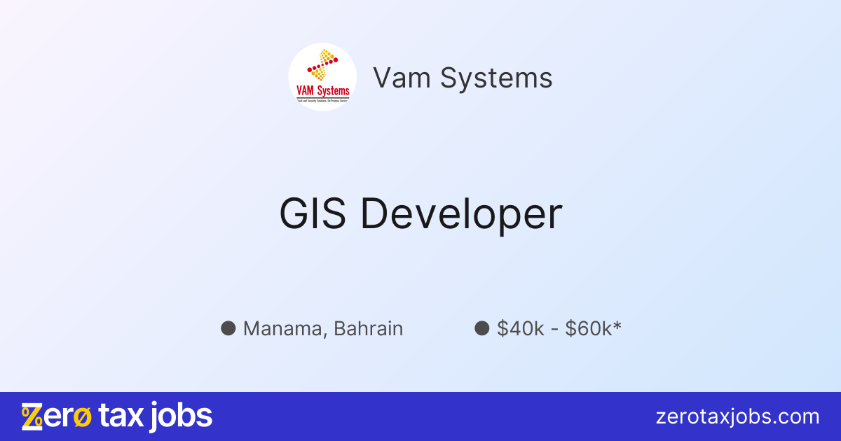 GIS Developer at Vam Systems