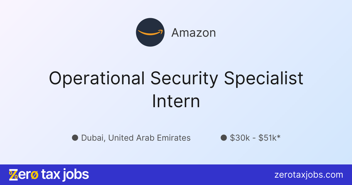 Operational Security Specialist Intern at Amazon