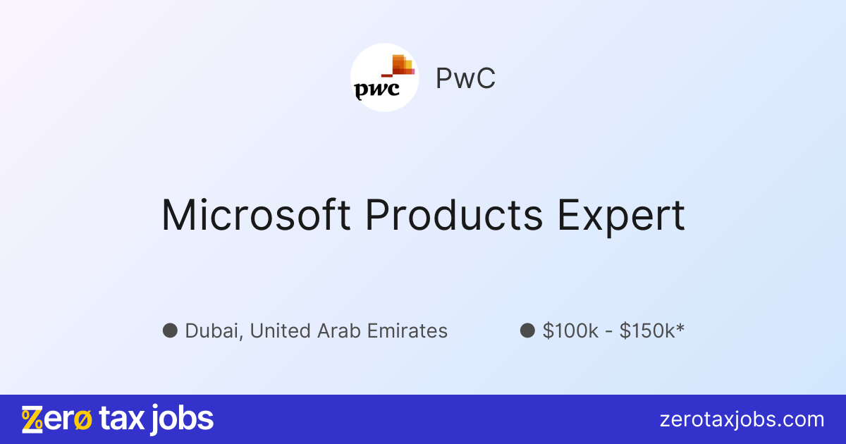 Microsoft Products Expert at PwC
