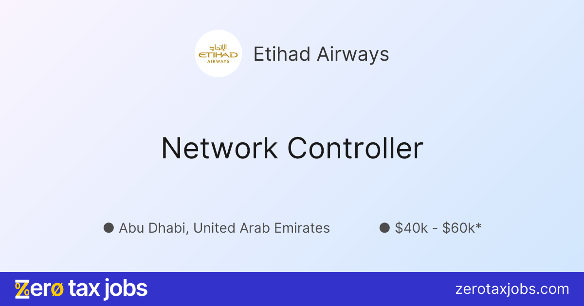 Network Controller at Etihad Airways