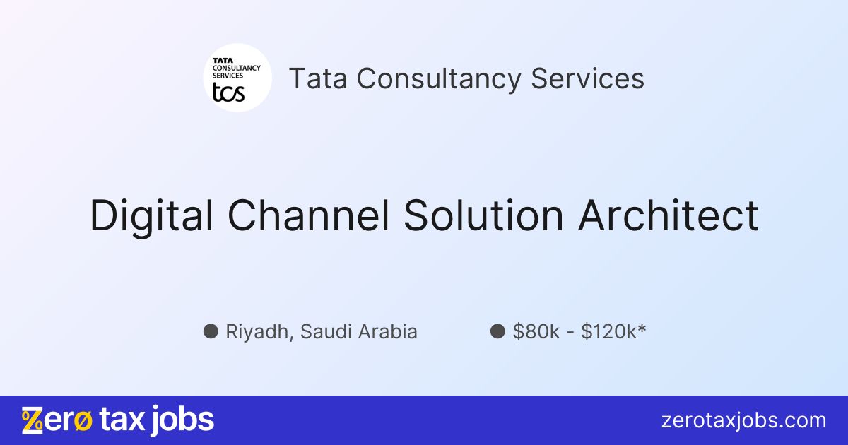 Digital Channel Solution Architect at Tata Consultancy Services