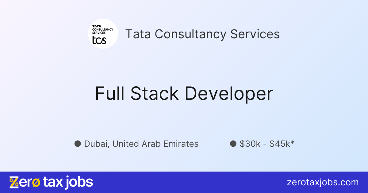 Full Stack Developer at Tata Consultancy Services