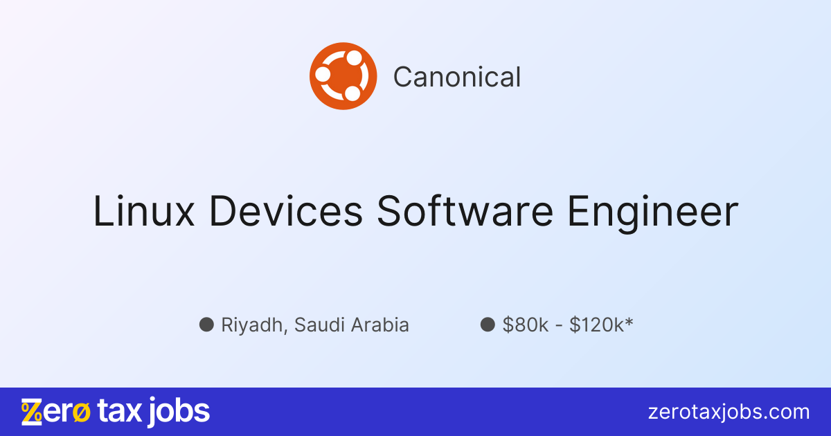 Linux Devices Software Engineer at Canonical