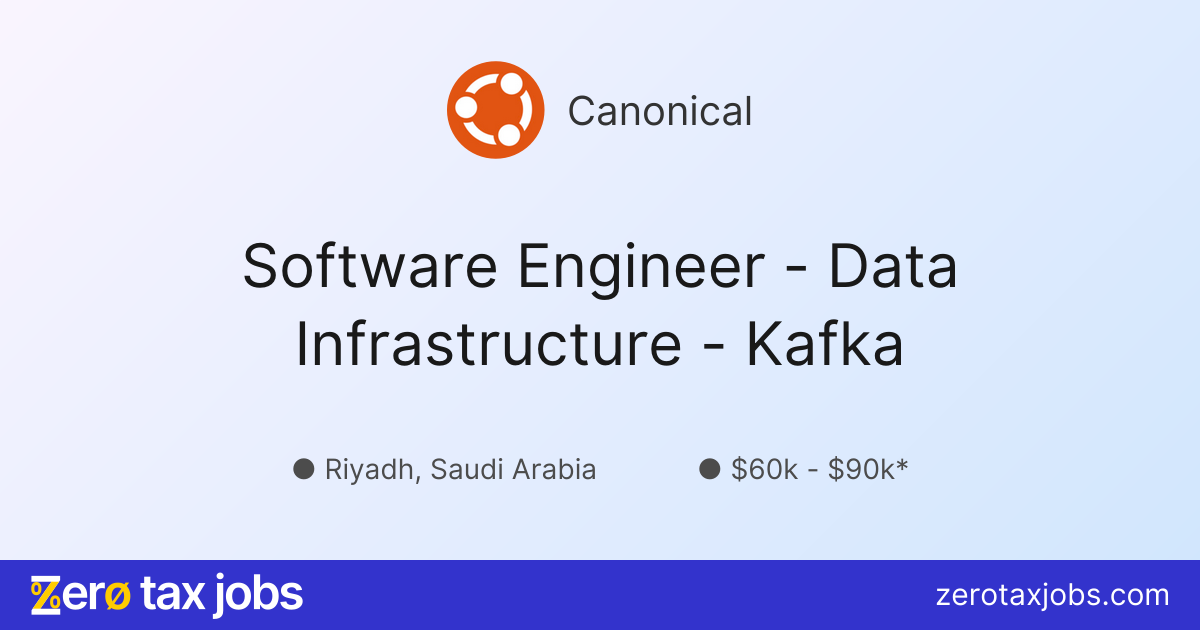 Software Engineer - Data Infrastructure - Kafka at Canonical