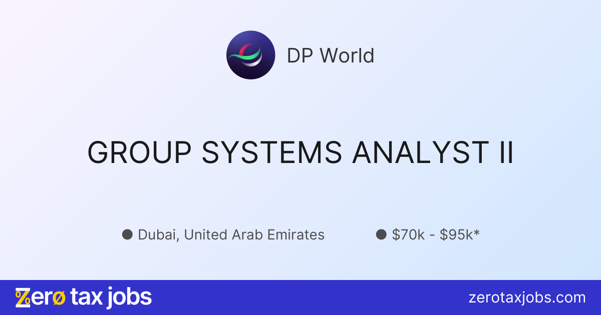GROUP SYSTEMS ANALYST II at DP World