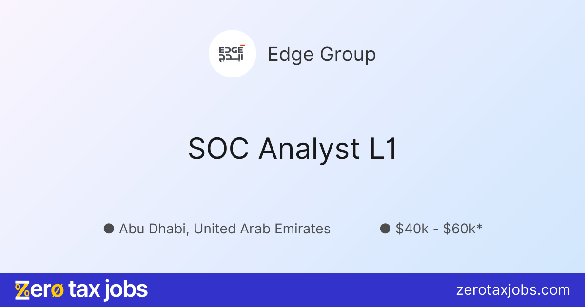 SOC Analyst L1 at Edge Group