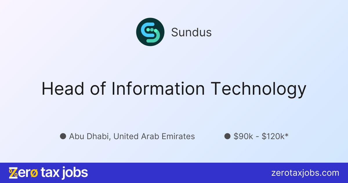 Head of Information Technology at Sundus