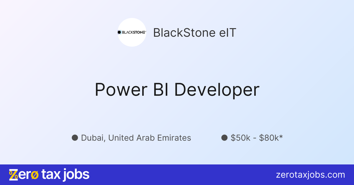 Power BI Developer at BlackStone eIT