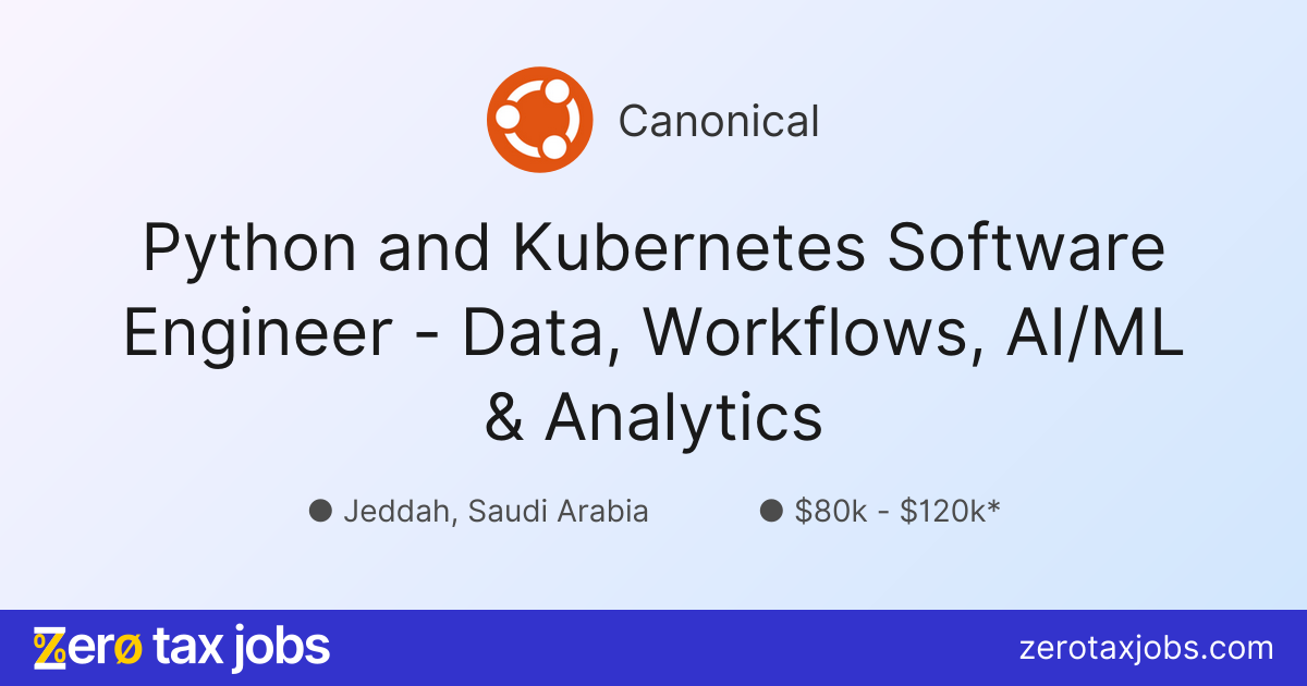 Python and Kubernetes Software Engineer - Data, Workflows, AI/ML ...