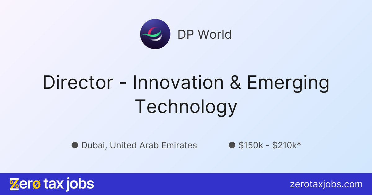 Director - Innovation & Emerging Technology at DP World