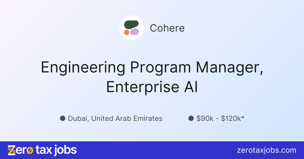 Engineering Program Manager, Enterprise AI at Cohere