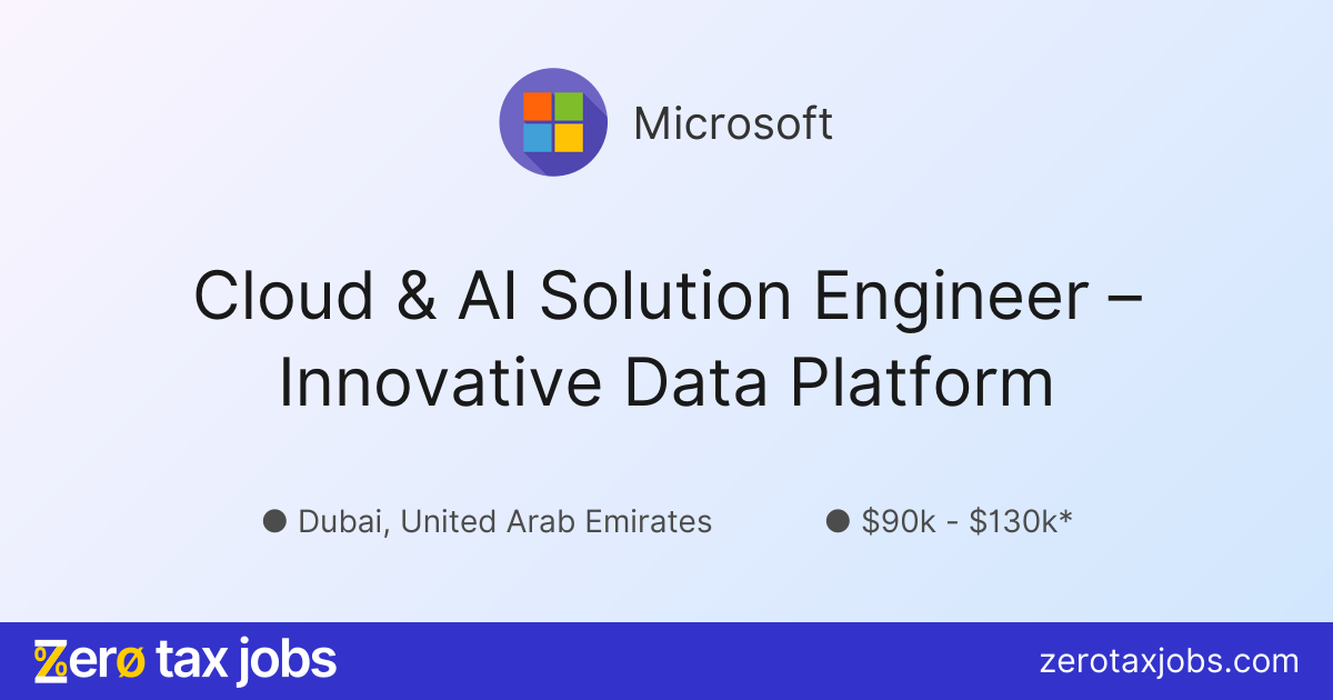 Cloud & AI Solution Engineer – Innovative Data Platform at Microsoft